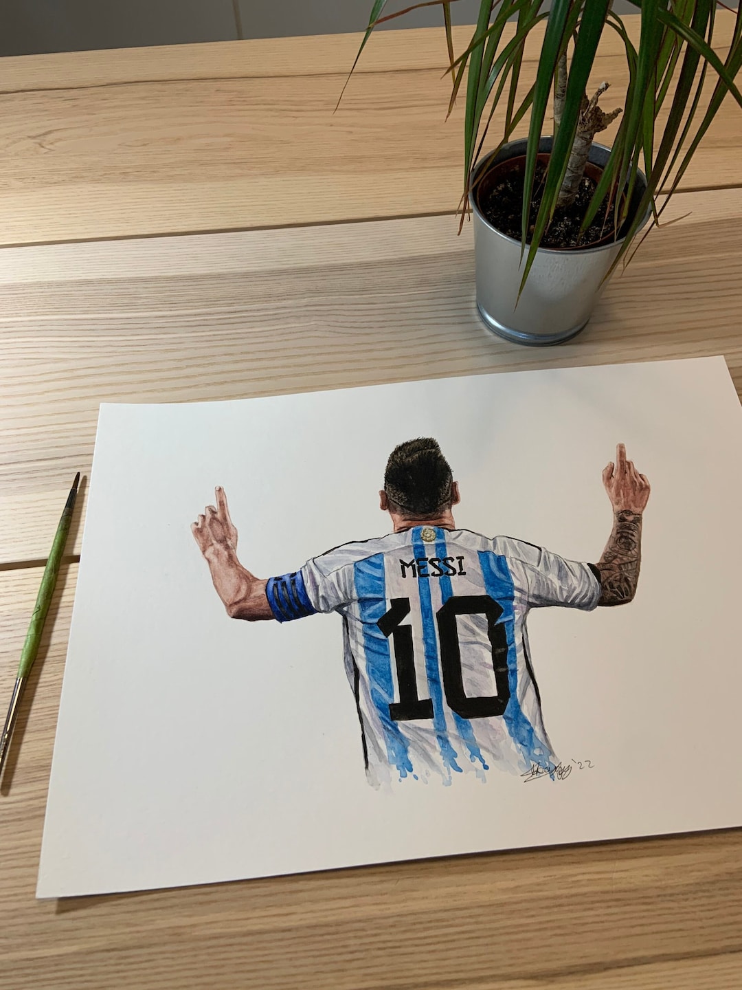 Lionel Messi by Mikenguyenart // Football // Soccer // Watercolour ...
