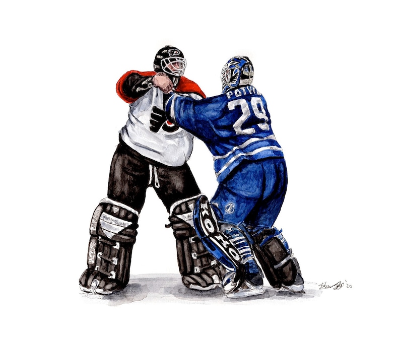 Felix Potvin vs Ron Hextall // Goalie Fight // Toronto Maple | Etsy