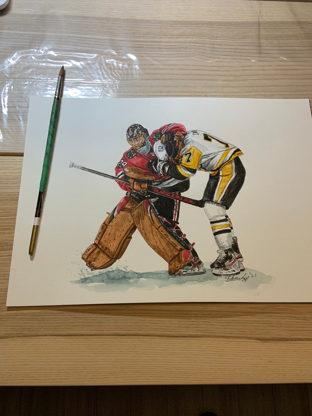 Marc Andre Fleury Fight by Mikenguyenart // Chicago Blackhawks ...