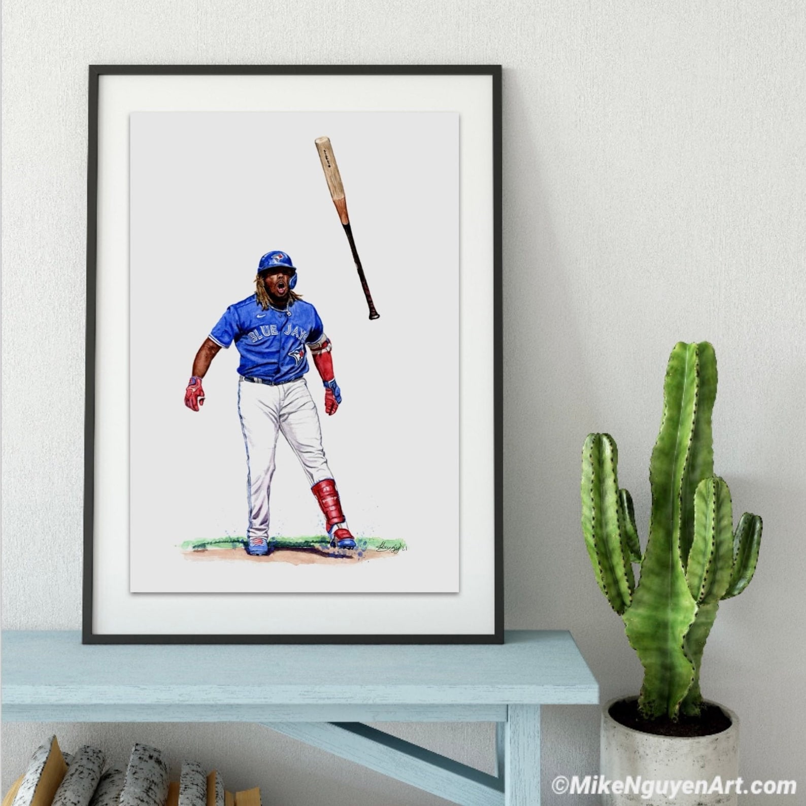 Vladdy Jr. Bat Flip by Mikenguyenart // Vladimir Guerrero Jr. - Etsy