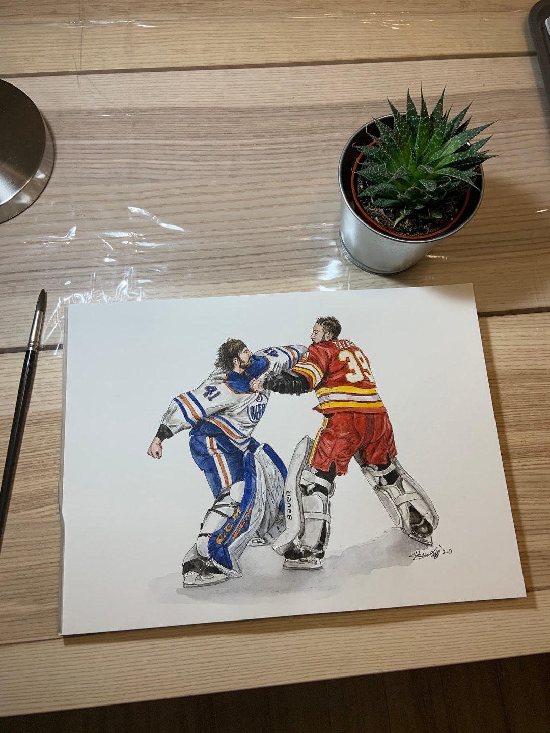 Mike Smith Vs Cam Talbot // Battle of Alberta // Goalie Fight ...