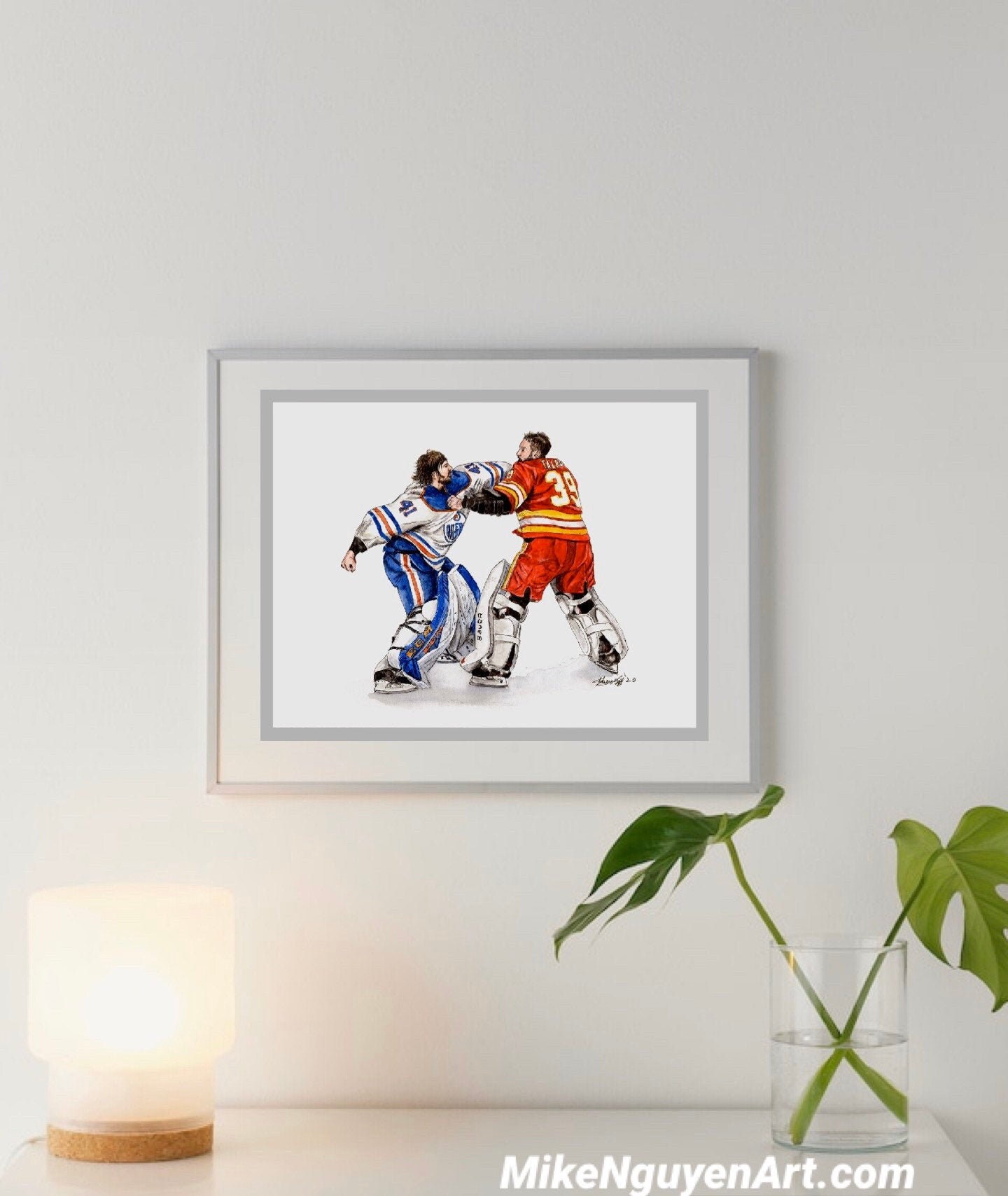 Mike Smith Vs Cam Talbot // Battle of Alberta // Goalie Fight | Etsy