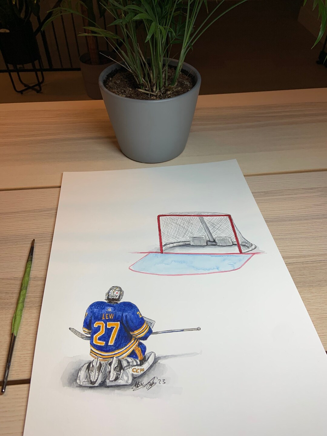 Devon Levi by Mikenguyenart // Buffalo Sabres // Hockey // Goalie ...