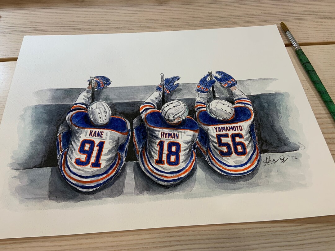 Oilers Bench // Evander Kane // Zach Hyman // Kailer Yamamoto ...