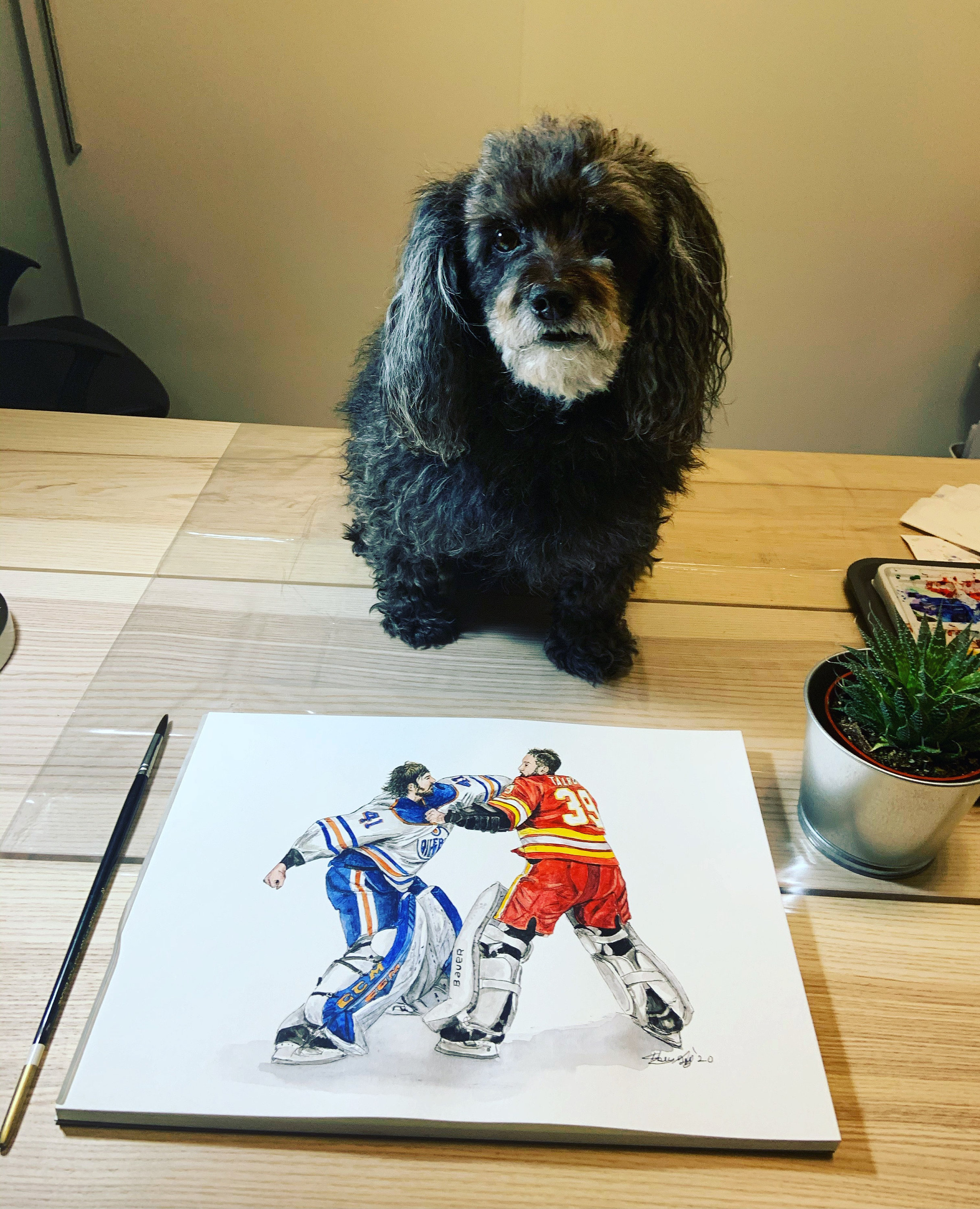 Mike Smith Vs Cam Talbot // Battle of Alberta // Goalie Fight | Etsy