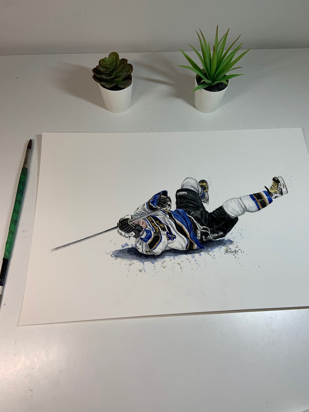 Alex Ovechkin’s Iconic Goal, Painting by Mikenguyenart // Washington ...