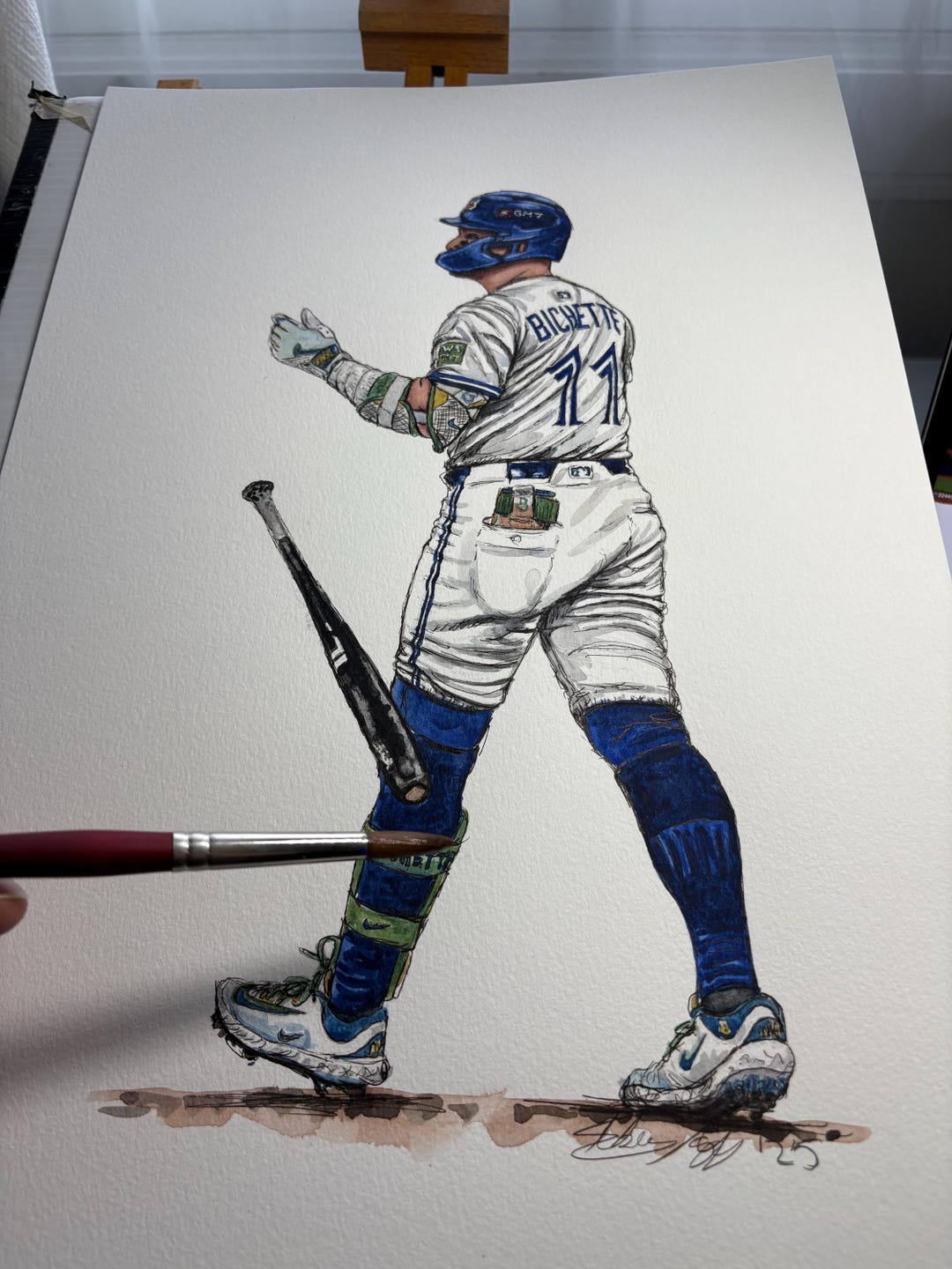 Bo Bichette Bat Flip 2025 World Series Game 7 Home Run by Mikenguyenart ...
