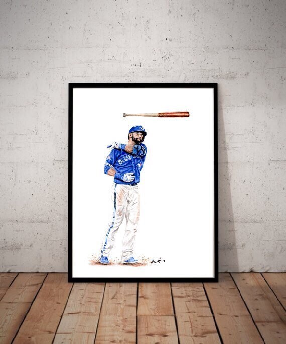 Jose Bautista Bat Flip // Toronto Blue Jays // MLB // Baseball | Etsy