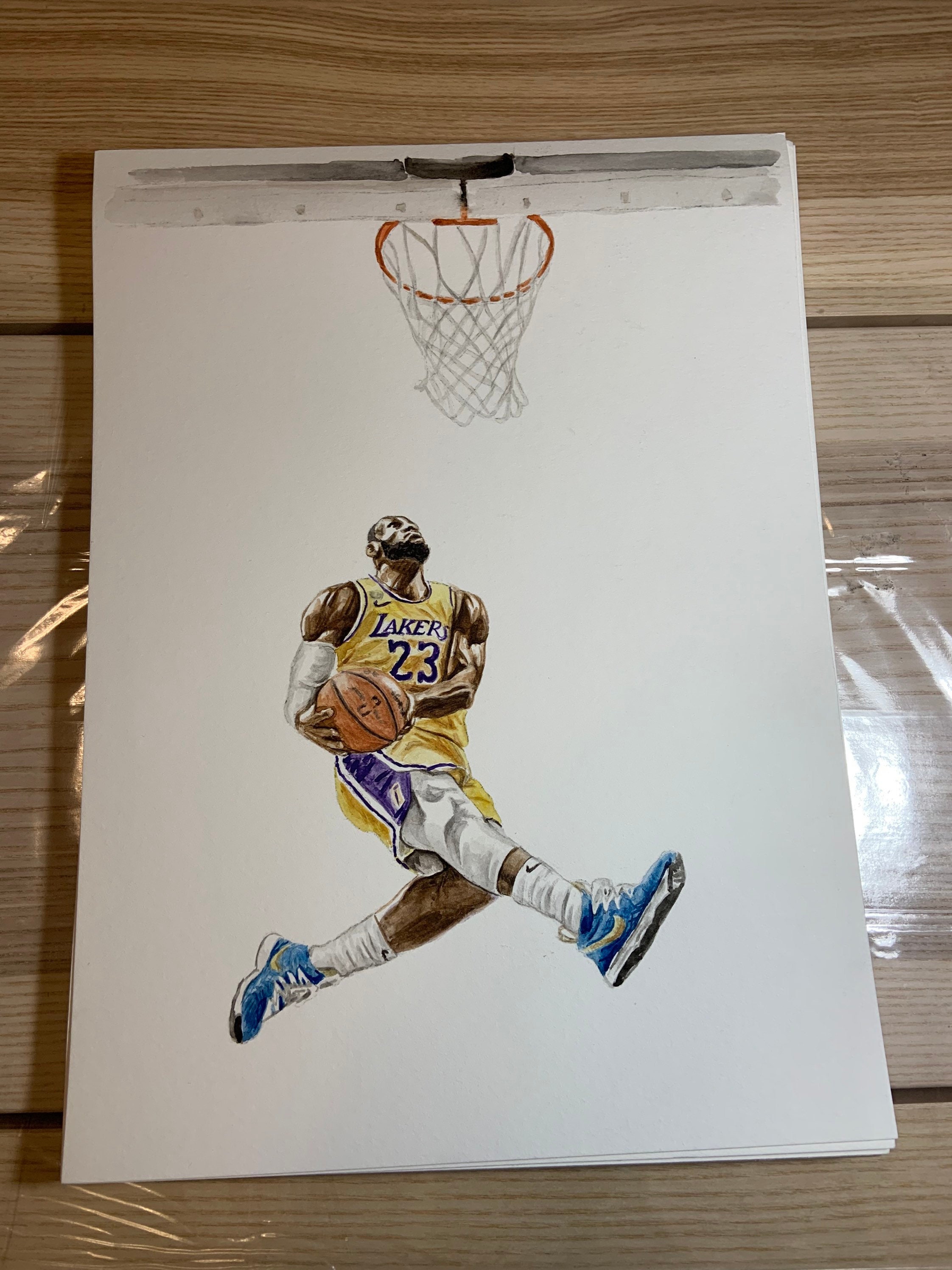 Lebron James Dunk Drawing
