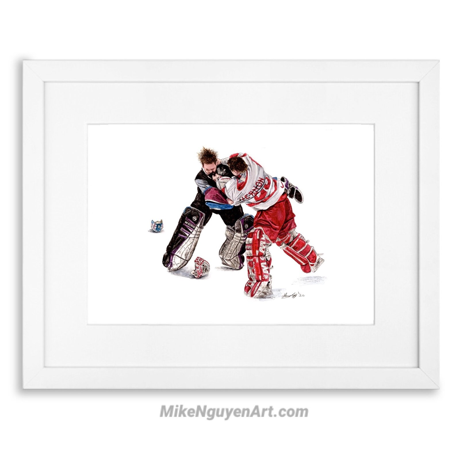 Patrick Roy Vs Mike Vernon // Goalie Fight // Colorado Avalanche // Red ...