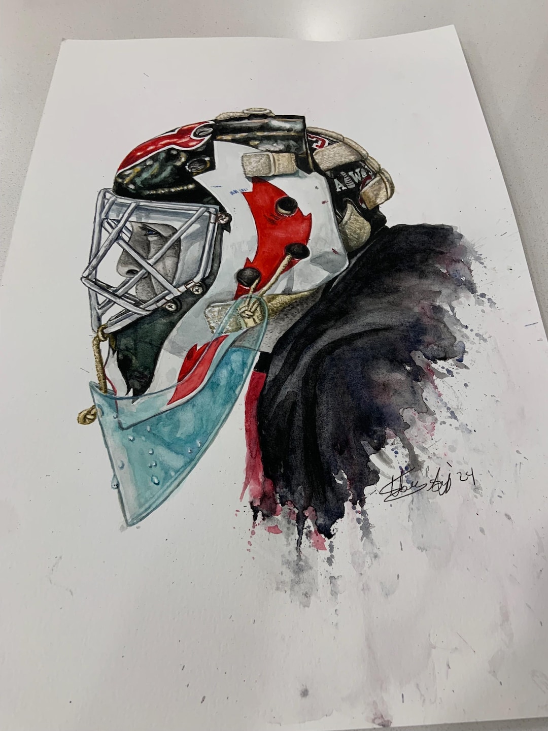 Martin Brodeur Mask // New Jersey Devils // Hockey Goalie // NHL ...