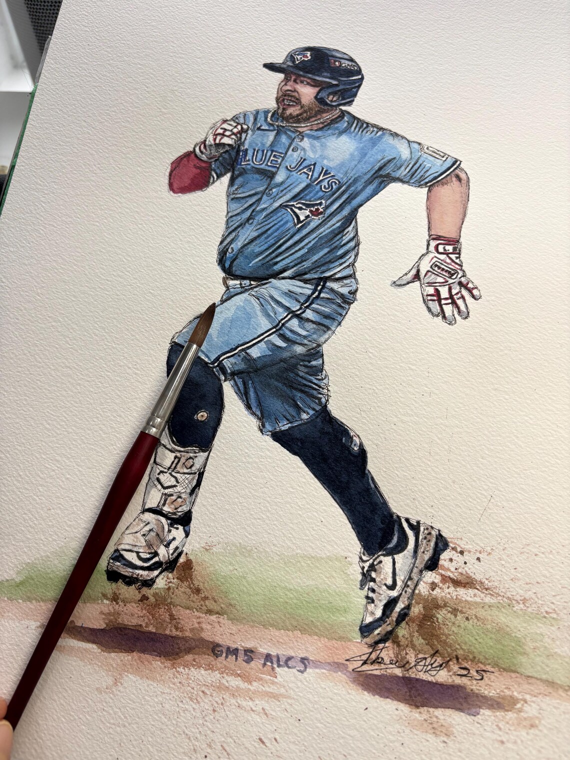 Alejandro Kirk Game 5 ALCS Run Painting by Mikenguyenart // Toronto ...