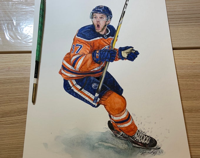 Connor Mcdavid Edmonton Oilers 97| Pencil Drawing of EA Sports NHL 18 ...