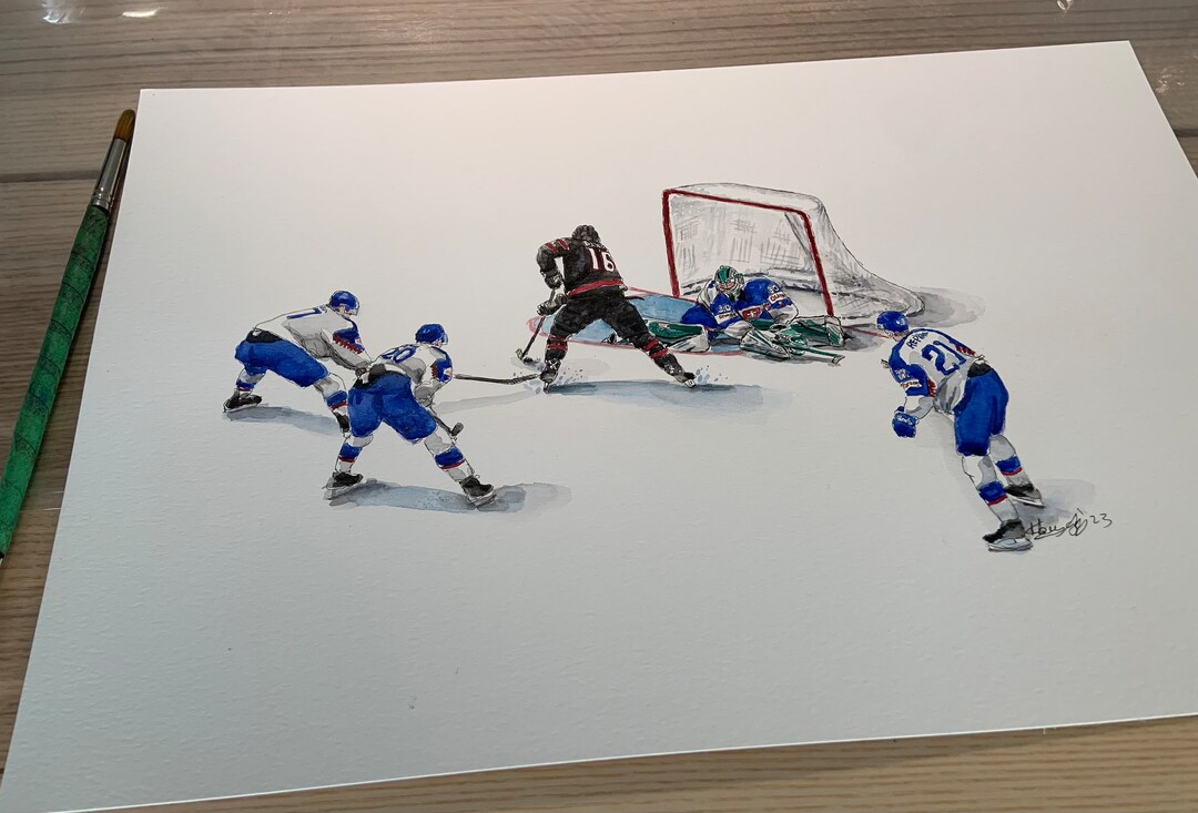 Connor Bedard // Hockey // NHL // Watercolour Painting - Etsy