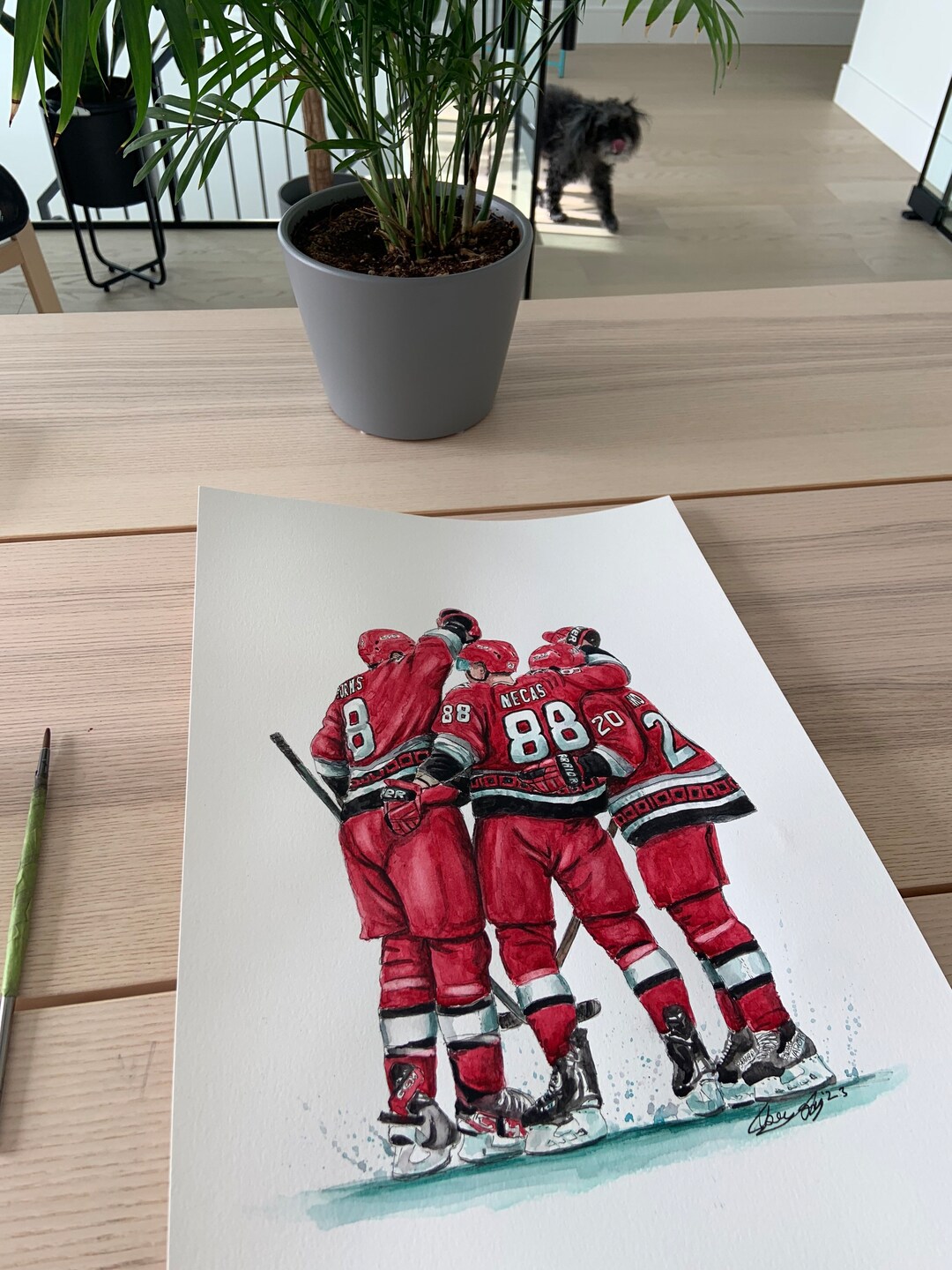 Brent Burns // Martin Necas // Sebastian Aho// Canes Celebration by ...