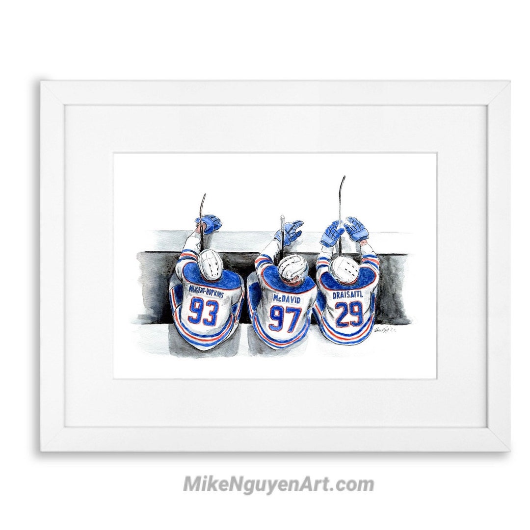 Oilers Bench // Ryan Nugent-hopkins // Connor Mcdavid // Leon Draisaitl ...