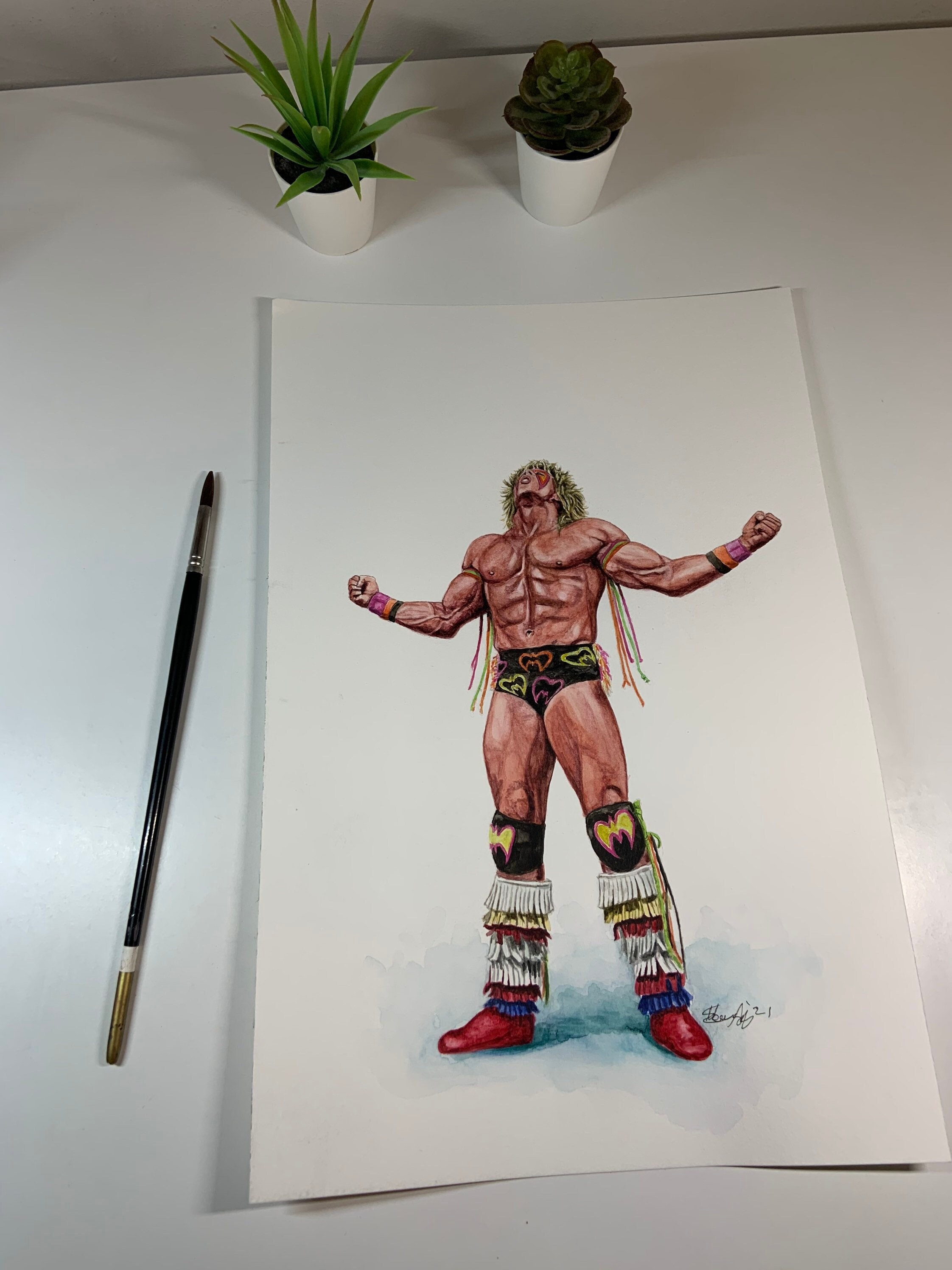 Ultimate Warrior Mask Template