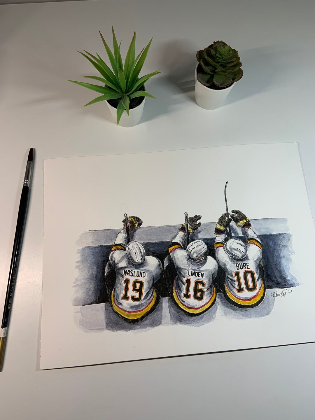 Canucks Bench // Fantasy Lineup // Markus Naslund // Trevor Linden ...