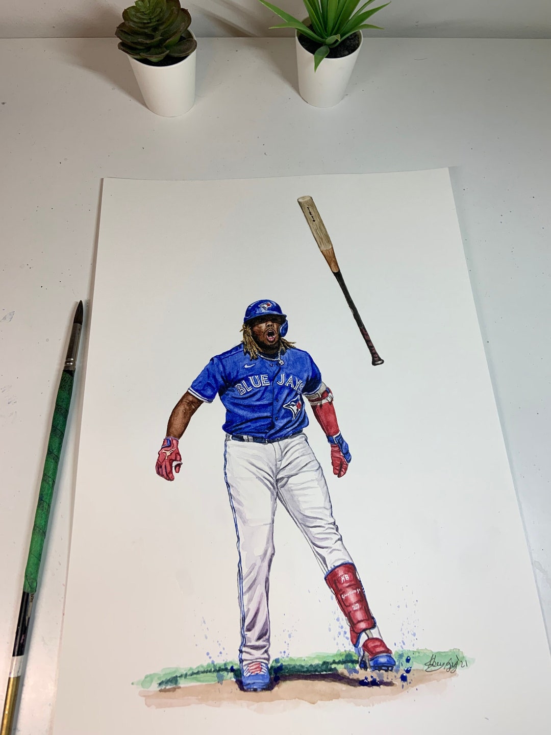 Vladdy Jr. Bat Flip by Mikenguyenart // Vladimir Guerrero Jr ...