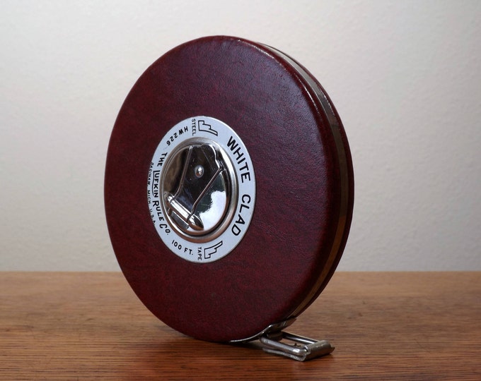 Lufkin 100' Tape Measure, White Clad Steel ~ HW226 ~ Steel Case ~ Wind ...