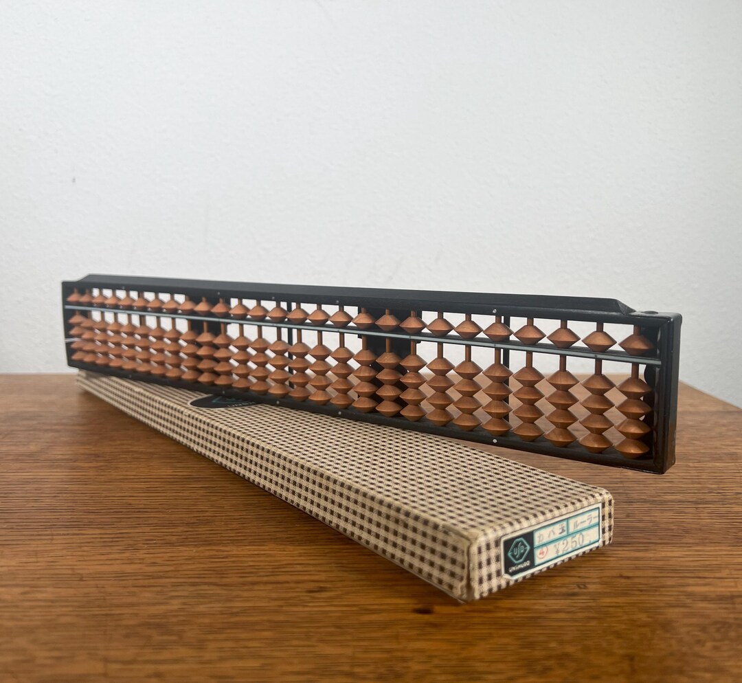 Japanese Abacus ~ Unshudo Soroban ~ 27 Rods ~ Wood and Bamboo ~ Office ...