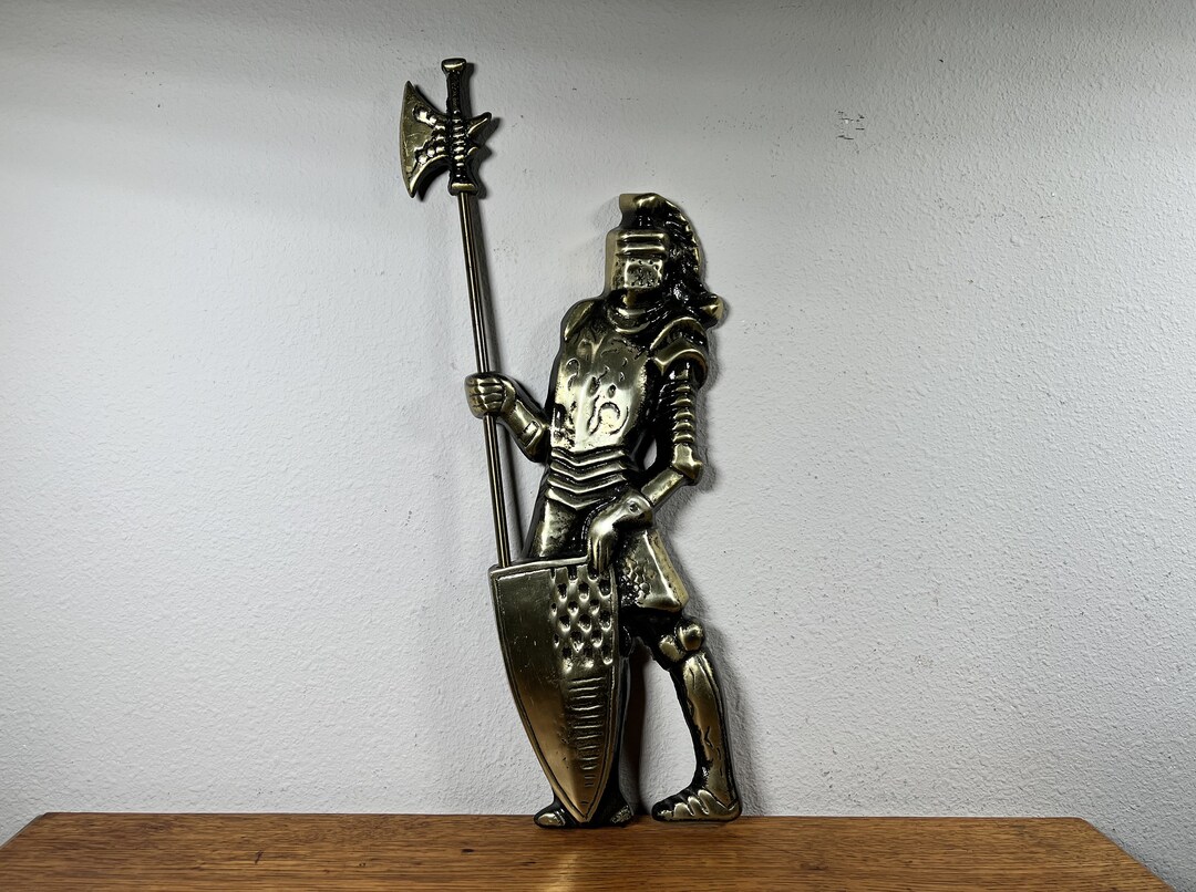 Knight in Shining Armor ~ Wall Hanging ~ 17" ~ Brass Plated - Etsy