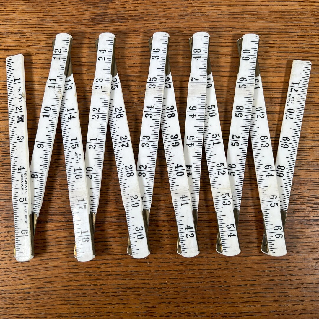 Evans Folding Extension Ruler: Vintage Brass & Plastic Tool - Etsy