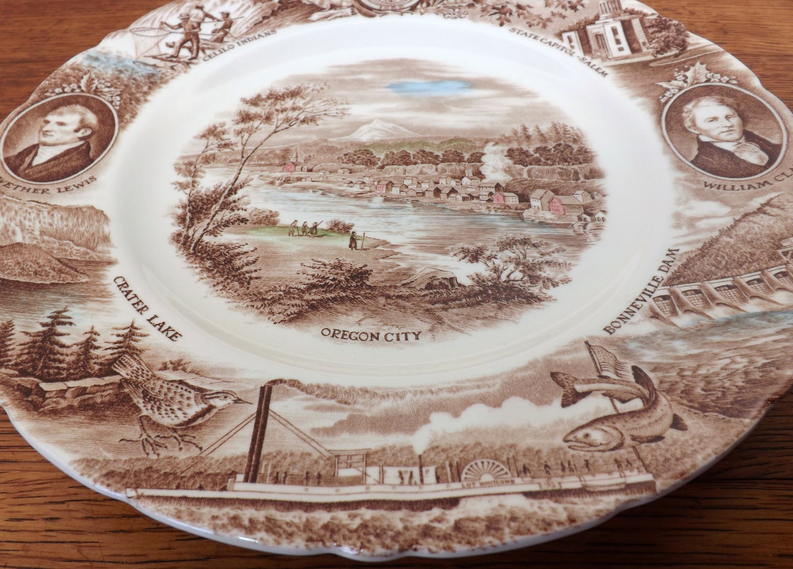 The Oregon Plate Commemorates Oregon History Meier & Frank | Etsy