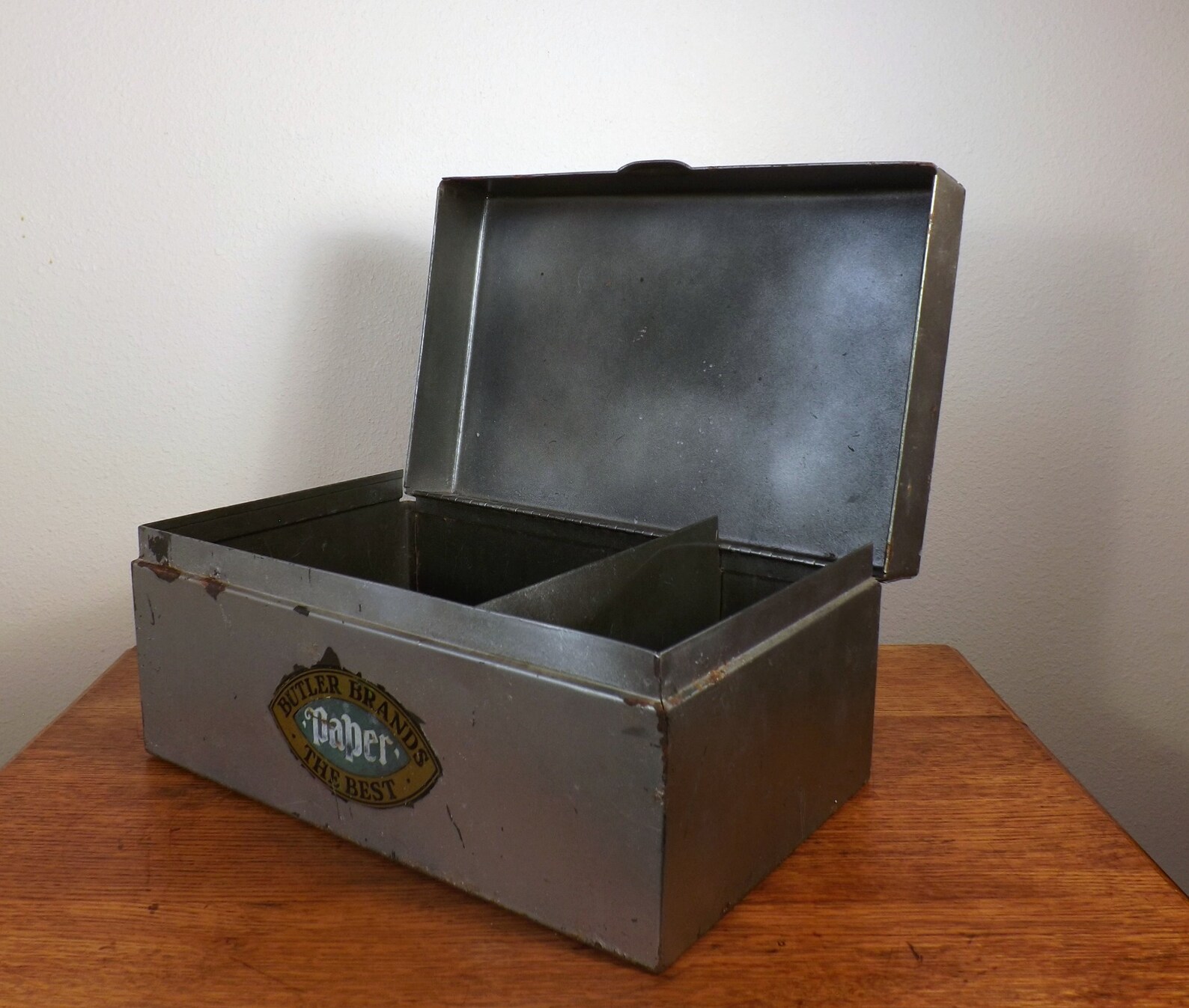 Boîte en acier avec couvercle articulé Peinture ébréchée - Etsy Canada