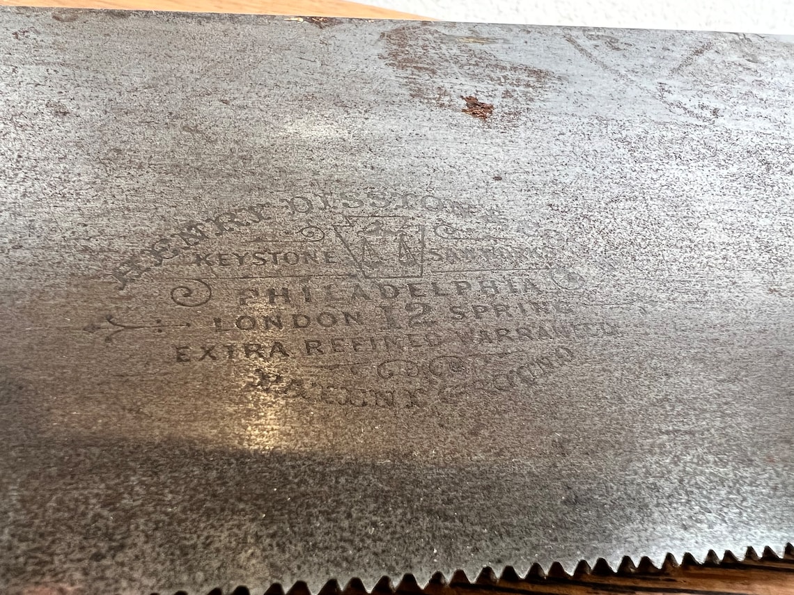 Antique Henry Disston Hand Saw: London Spring Steel, Wheat Pattern - Etsy