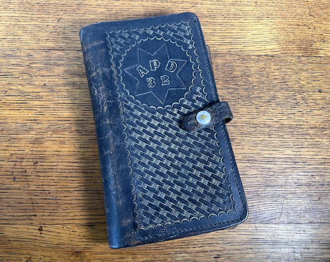 Police Officer's Citation Book Hand Tooled Leather Monogram 'APD 32 ...