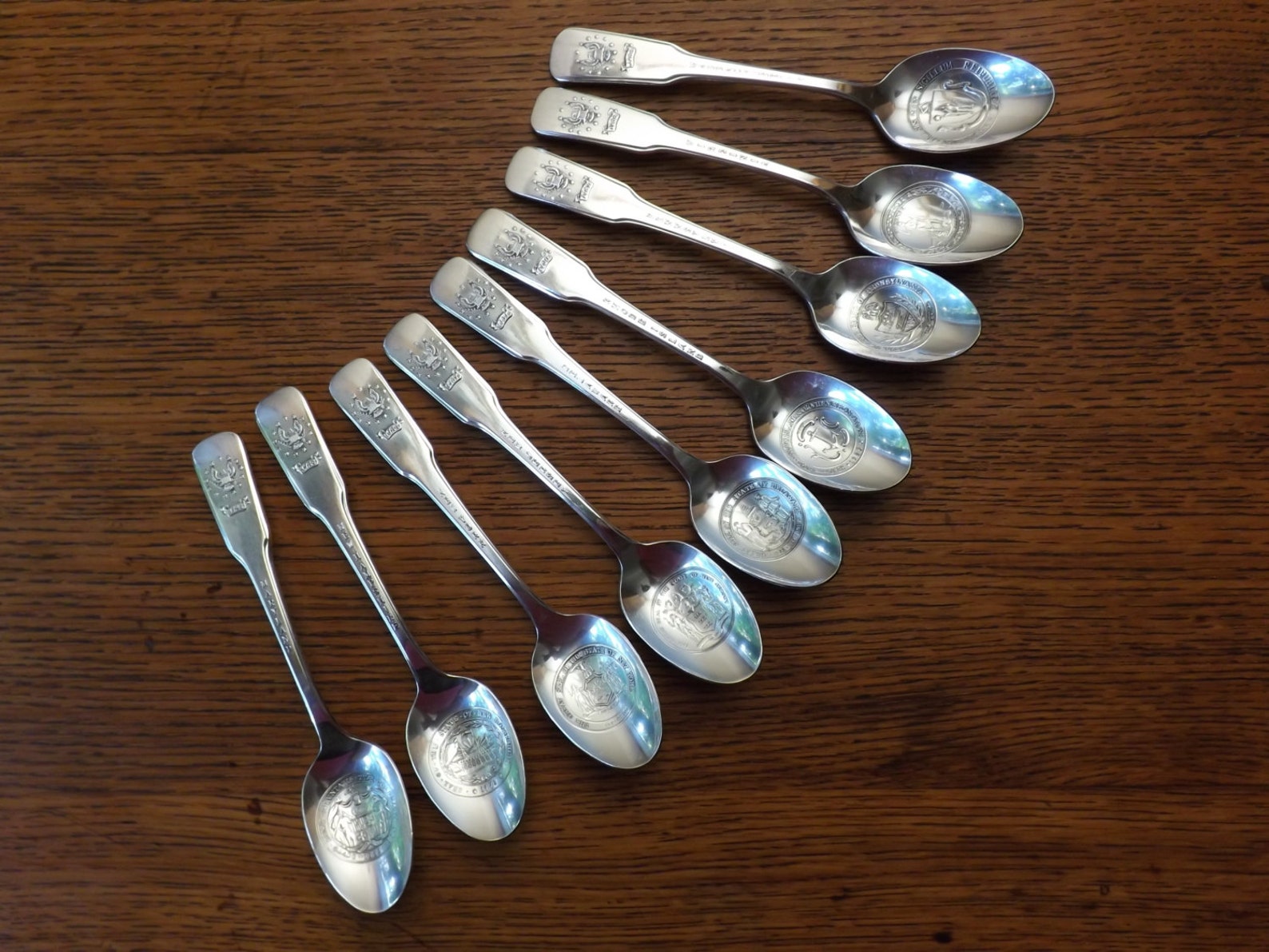 Bicenntenial State Collector Spoons 1776-1976 Set of 9 - Etsy UK