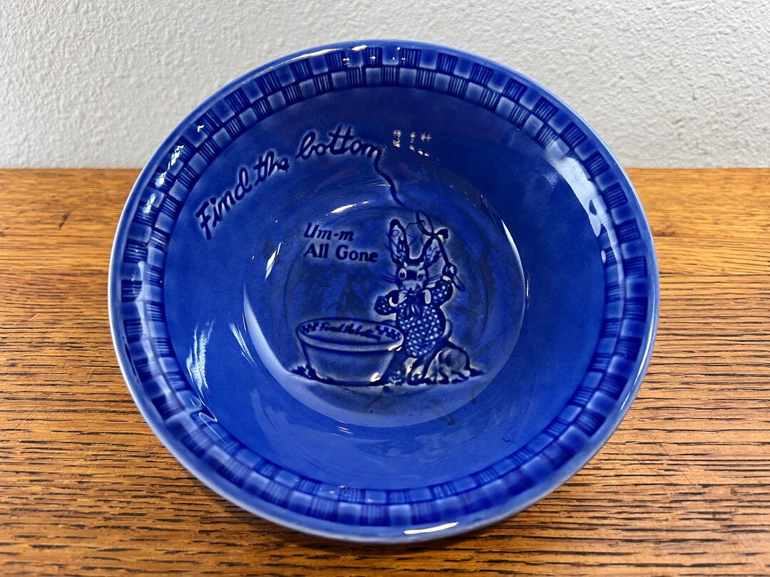 Vintage Ralston Bunny Bowl: Blue Child's Cereal Bowl, 1920s-30s - Etsy