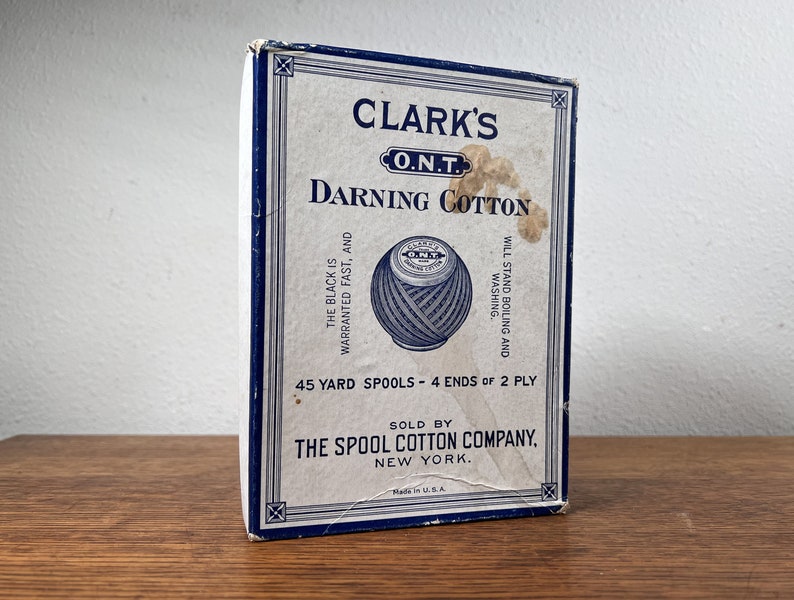 Vintage Clark's Darning Cotton: 12 Wood Spools in Original Box - Etsy
