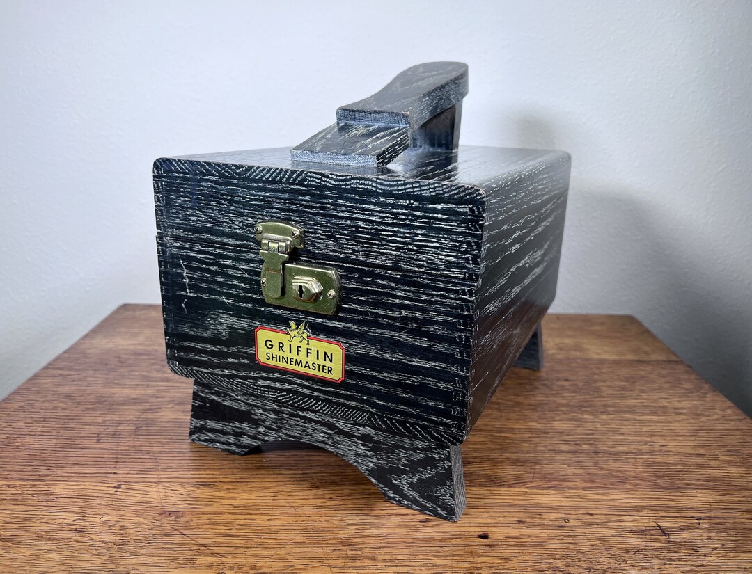 Griffin Shinemaster Shoeshine Box in Black 1960 Ronson Roto-shine ...