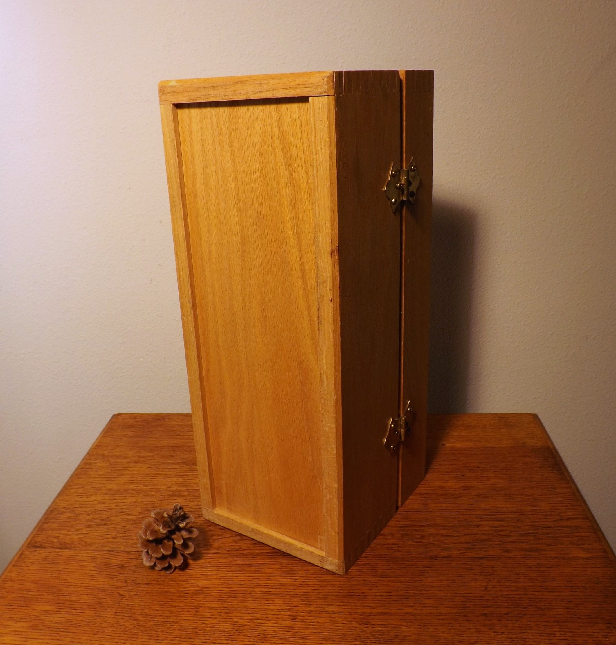 Wood Tool Box Porter Cable Golden Oak Vintage Storage | Etsy