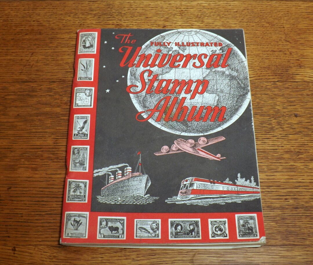 Universal Stamp Album 1953 Fully Ilustrated Contains Some Stamps 96 ...