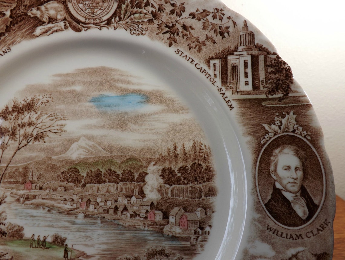 The Oregon Plate Commemorates Oregon History Meier & Frank | Etsy