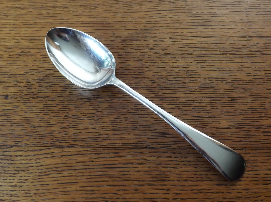 Silver Plate Serving Spoon - Plain Panel Design (9 5/8") - Etsy