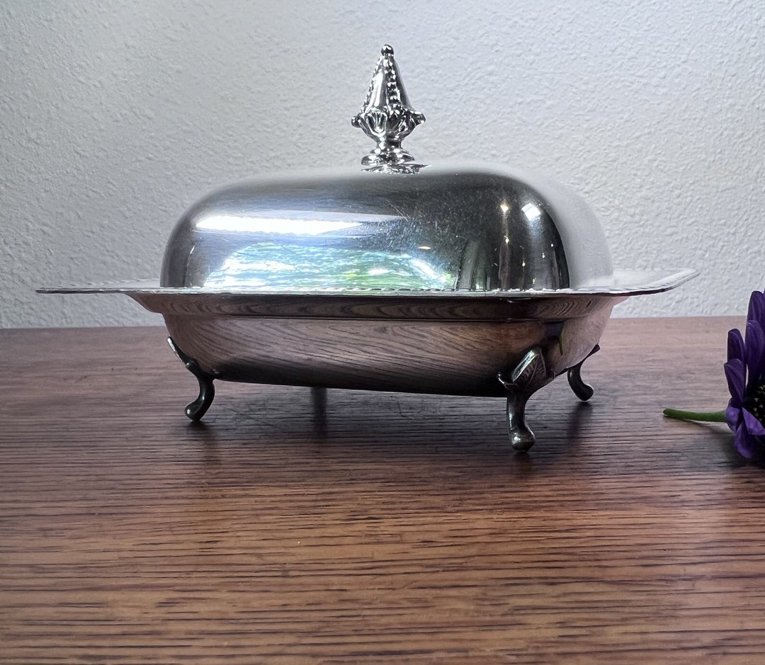 Oneida Silver Plate Butter Dish: Domed Lid, Glass Liner - Etsy