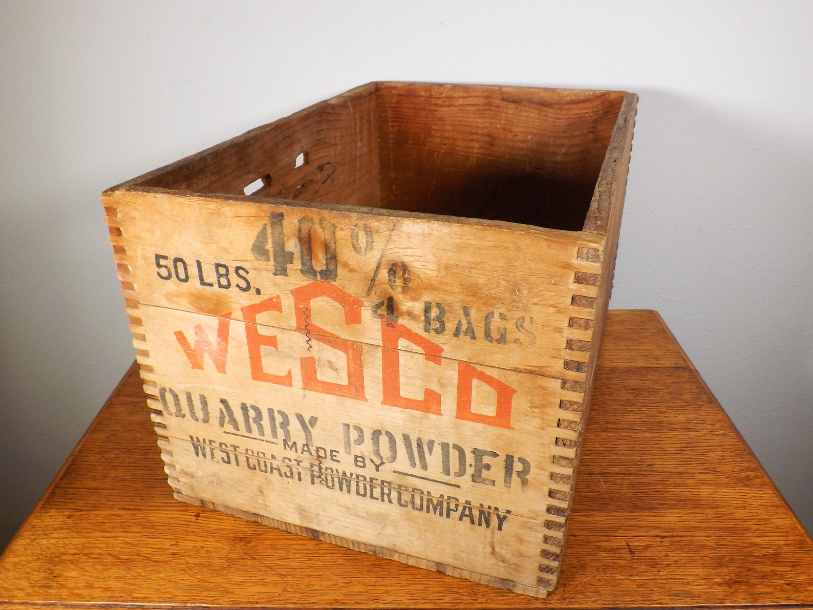Explosives Crate Wesco Quarry Powder Box Wood Crate - Etsy
