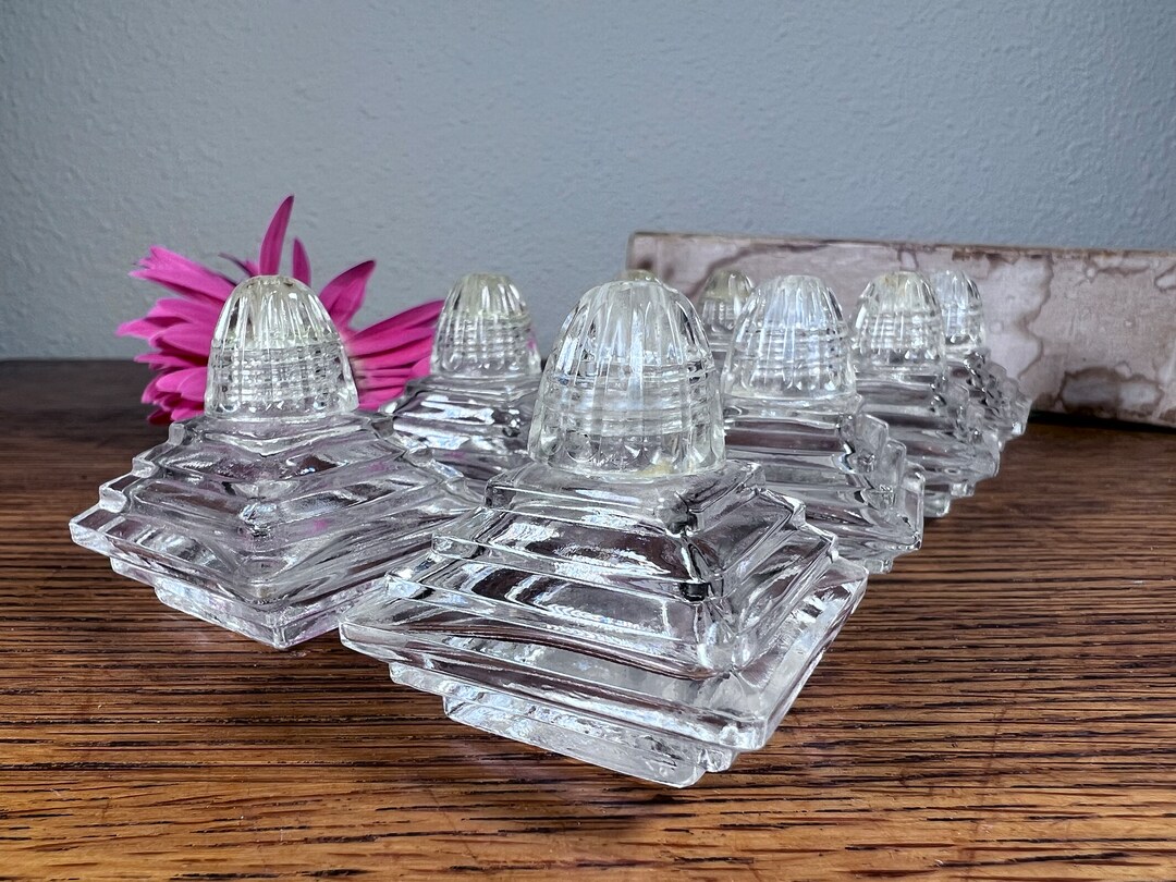 Vintage Art Deco Pyramid Salt & Pepper Shakers - Irving Rice, Set of 4 ...