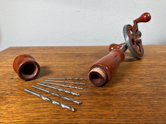 Hand Drill With Bit Storage Egg Beater Drill 12 1/4 - Etsy