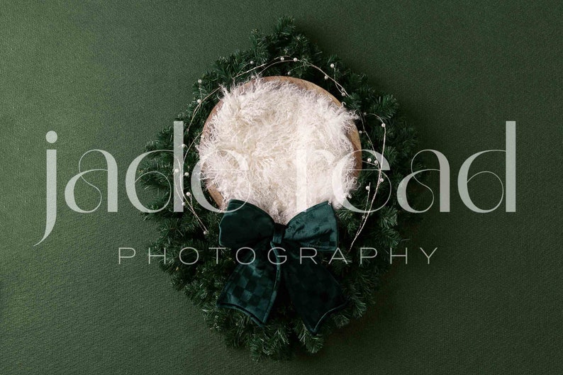 Newborn Christmas Digital Backdrop Wreath/garland Full-pearl - Etsy