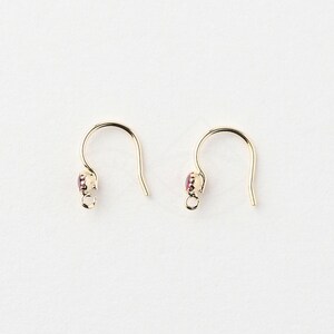 5579022 / Simple CZ Earring Hook / Rhodium Plated Brass With CZ 3.3mm X ...
