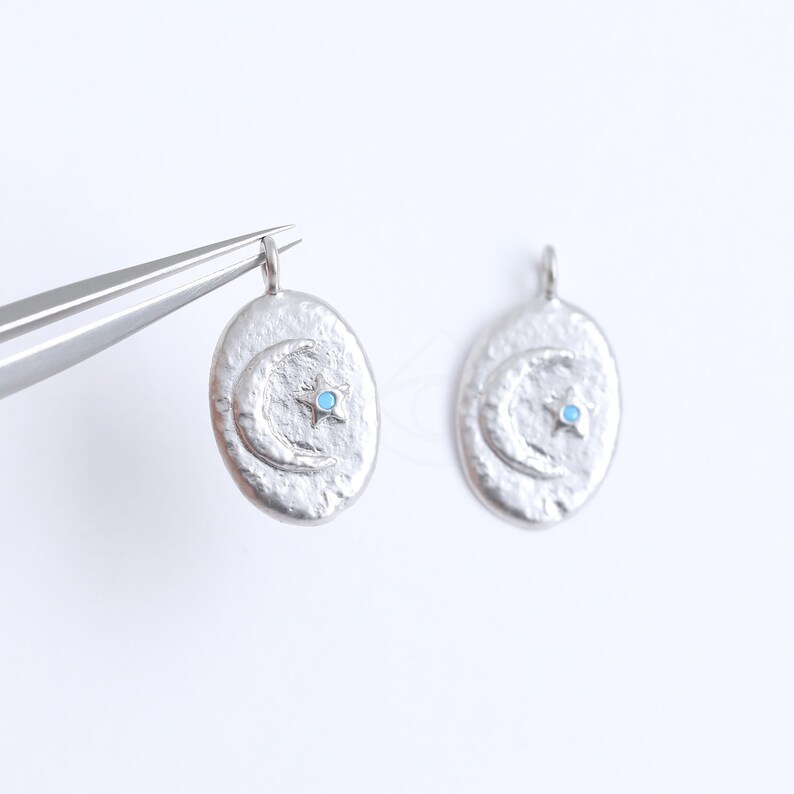 3700034 / Crescent Oval / 16k Matt Gold Plated Brass With - Etsy