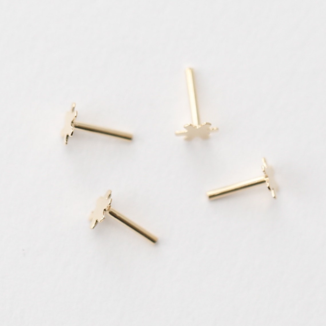 3318031 / Small Asterisk Pin / 16k Gold Plated Brass 3mm X 3mm - Etsy