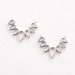 3361012 / Inverted Teardrops small / Rhodium Plated Brass - Etsy