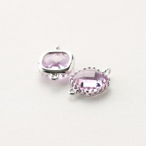 2035221 / Lavender / 16k Gold Plated Brass Framed Glass Connector 9mm X ...