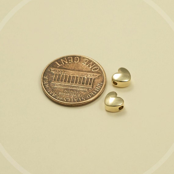 3001011 / Small Heart / 16k Gold Plated Brass Connector 5.8mm X 5.1mm ...